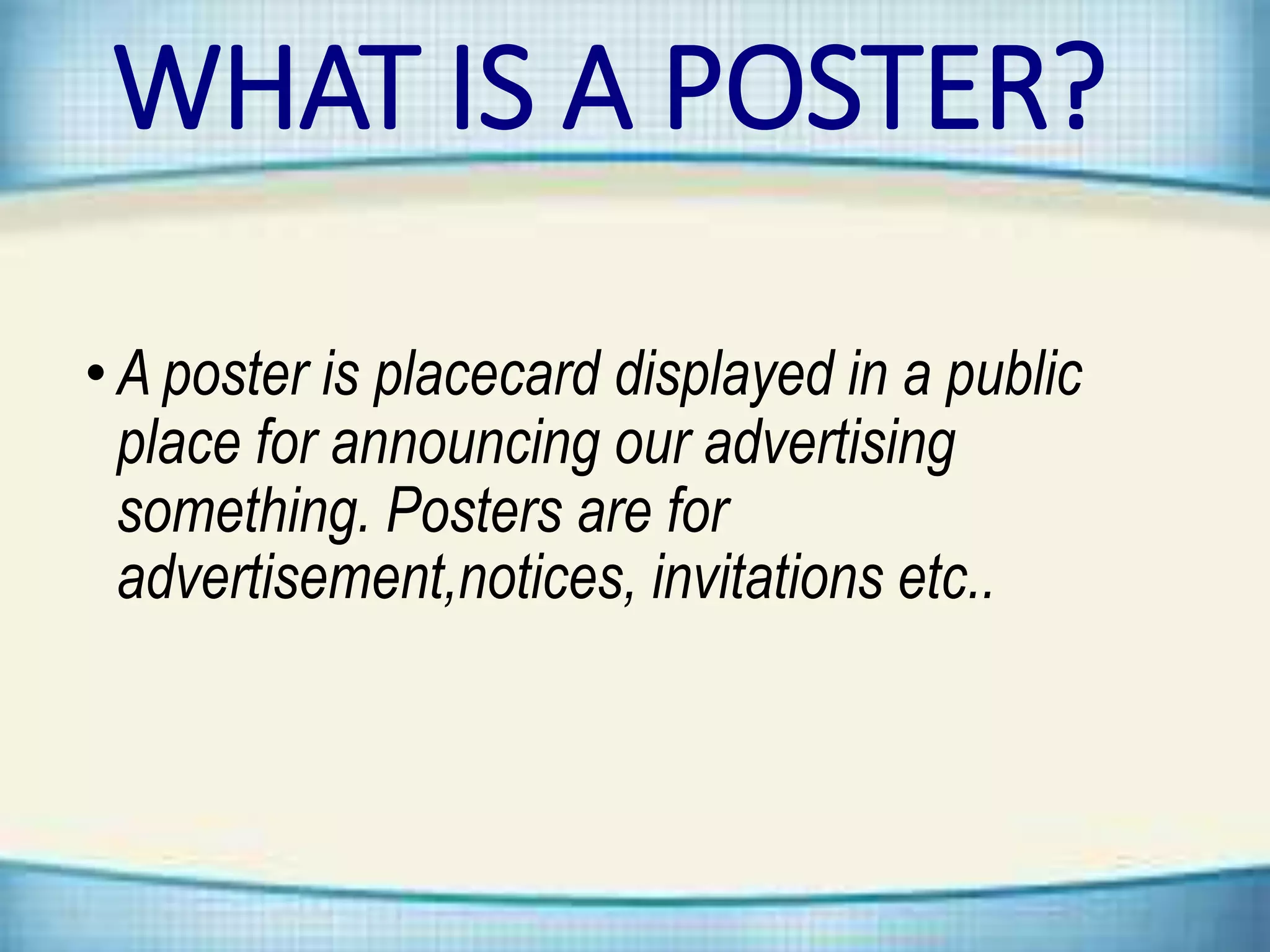 PPT ON POSTERS.pptx