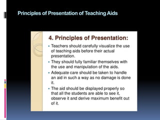 Ppt on preparation, selection & use of teaching aids | PDF