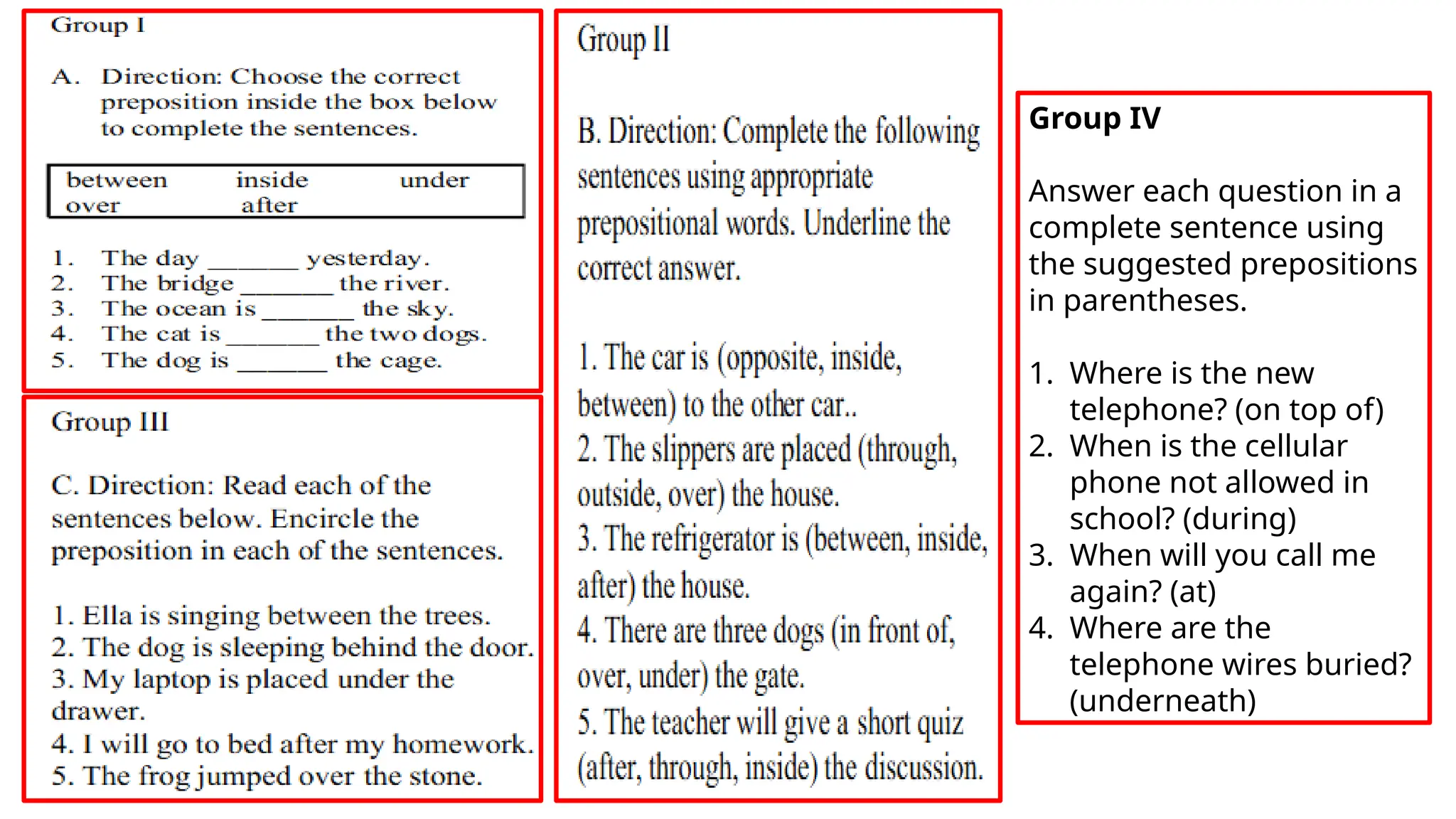 PPT on Prepositions.pptx identify preposition in a sentence | PPTX