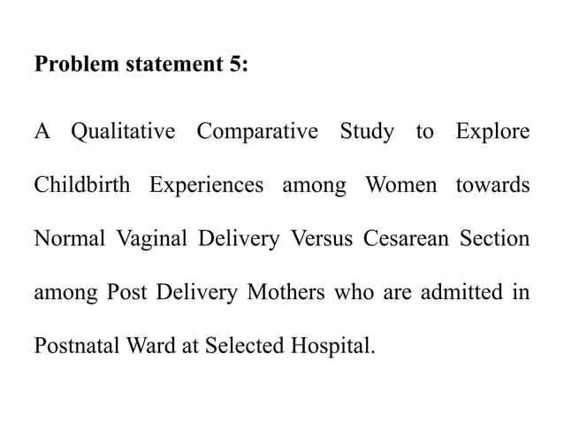 PPT ON Problem Statement.pptx | Pregnancy | Reproductive Health