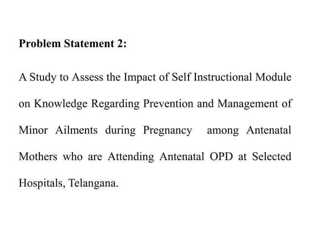 PPT ON Problem Statement.pptx | Pregnancy | Reproductive Health
