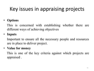 Ppt on project appraisal | PPTX