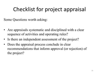 Ppt on project appraisal | PPTX