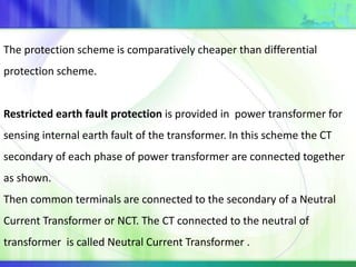 Ppt on protection of power transformers | PPTX