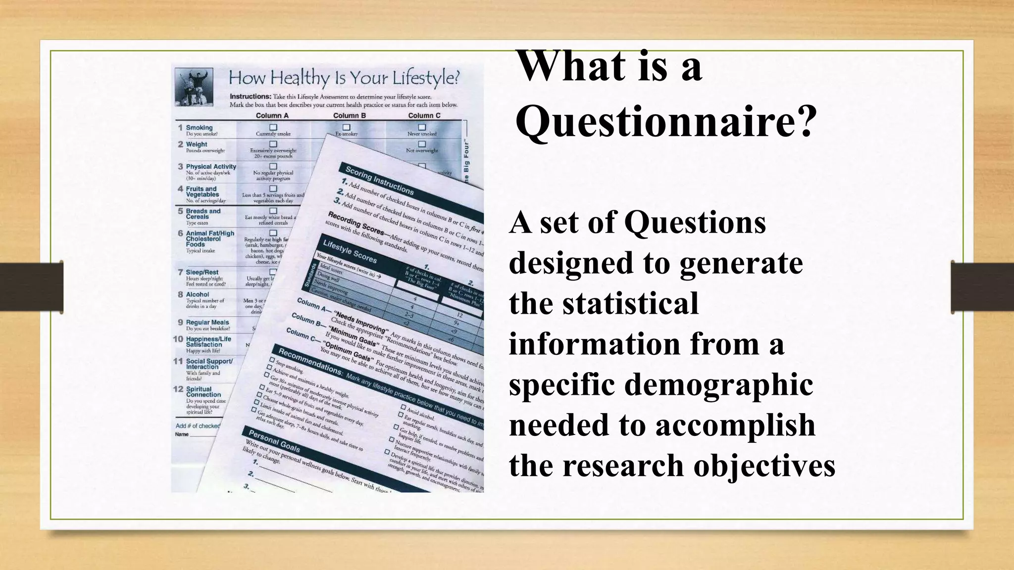 PPT on questionnaire design | PPT
