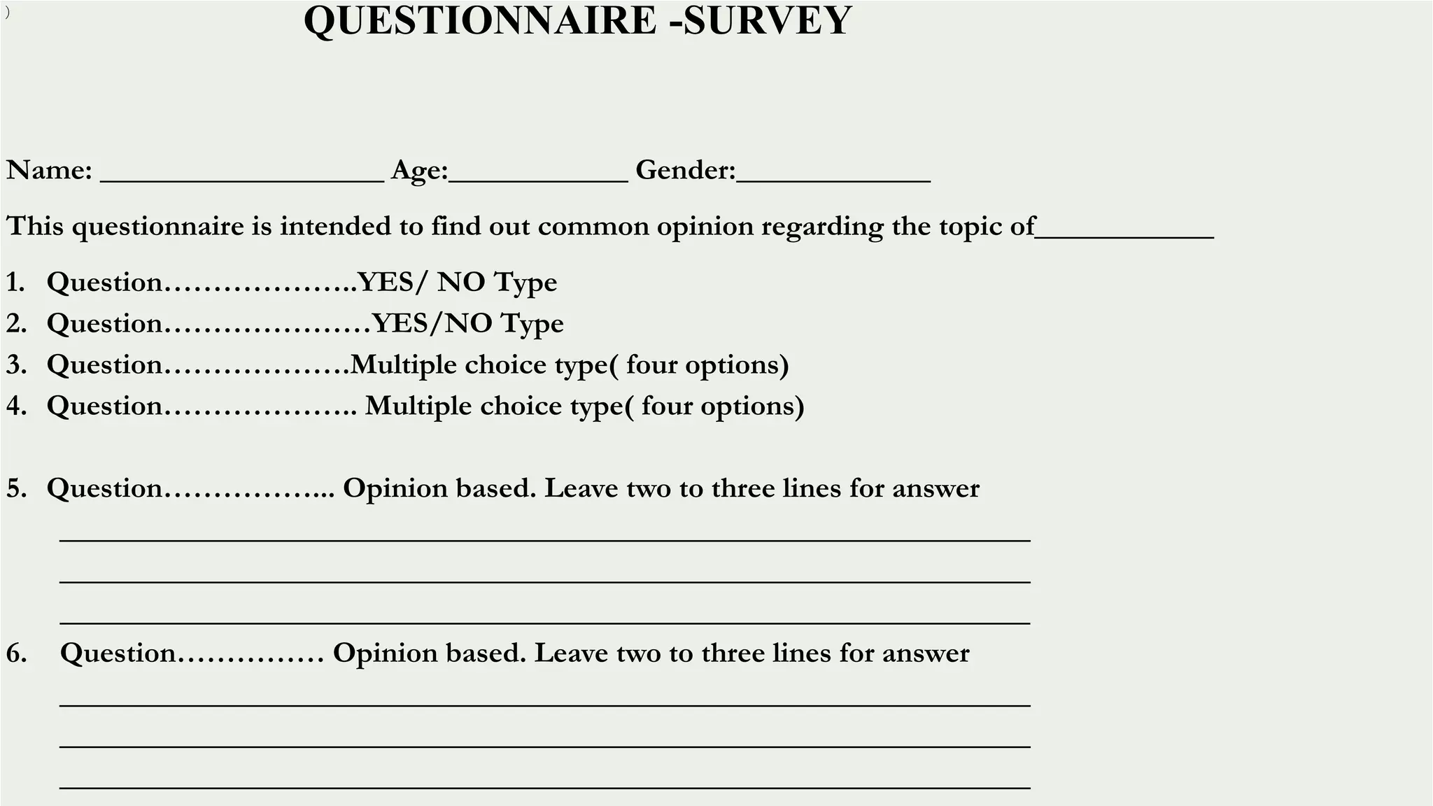 PPT on questionnaire design | PPT