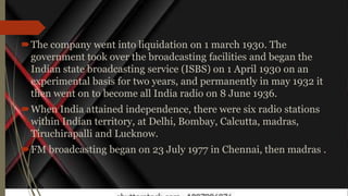 'Presentation on History of Radio In India | PPTX