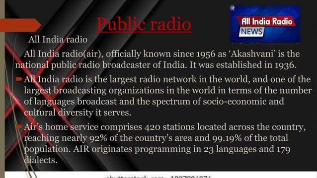 'Presentation on History of Radio In India | PPTX