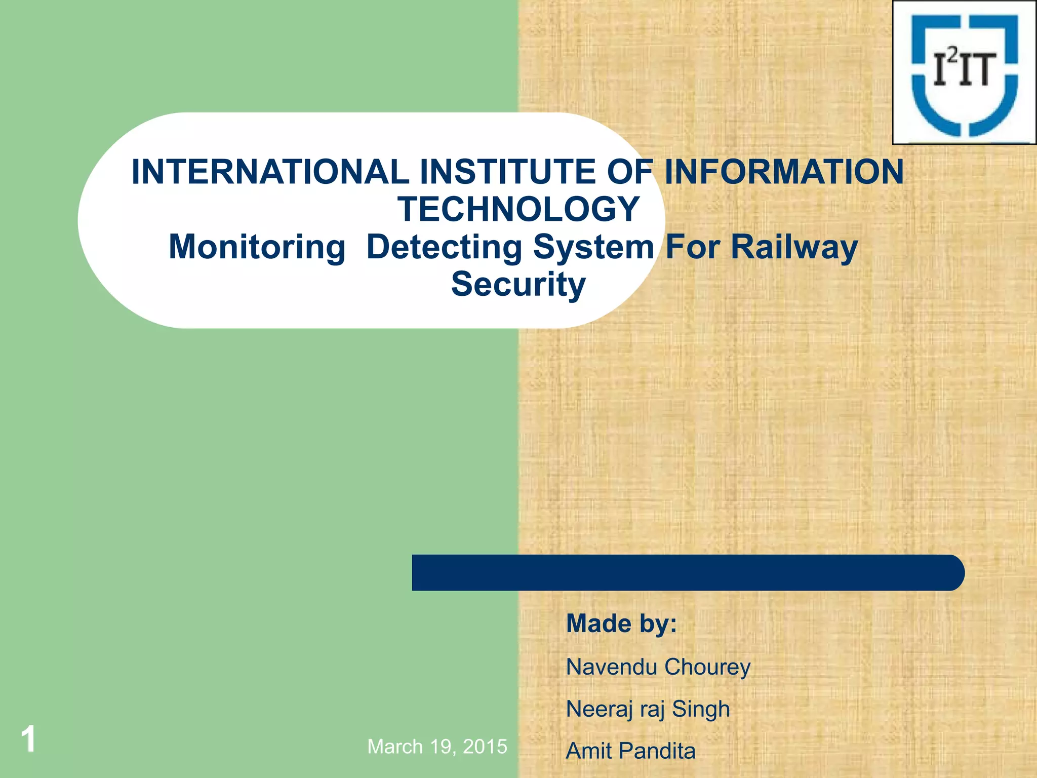 Power Presentation On Railway Track Fault Detector | PPT