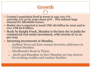 Ppt on real estate market in India | PPTX