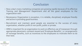 Presentation on recruitment followed by selection and training ...