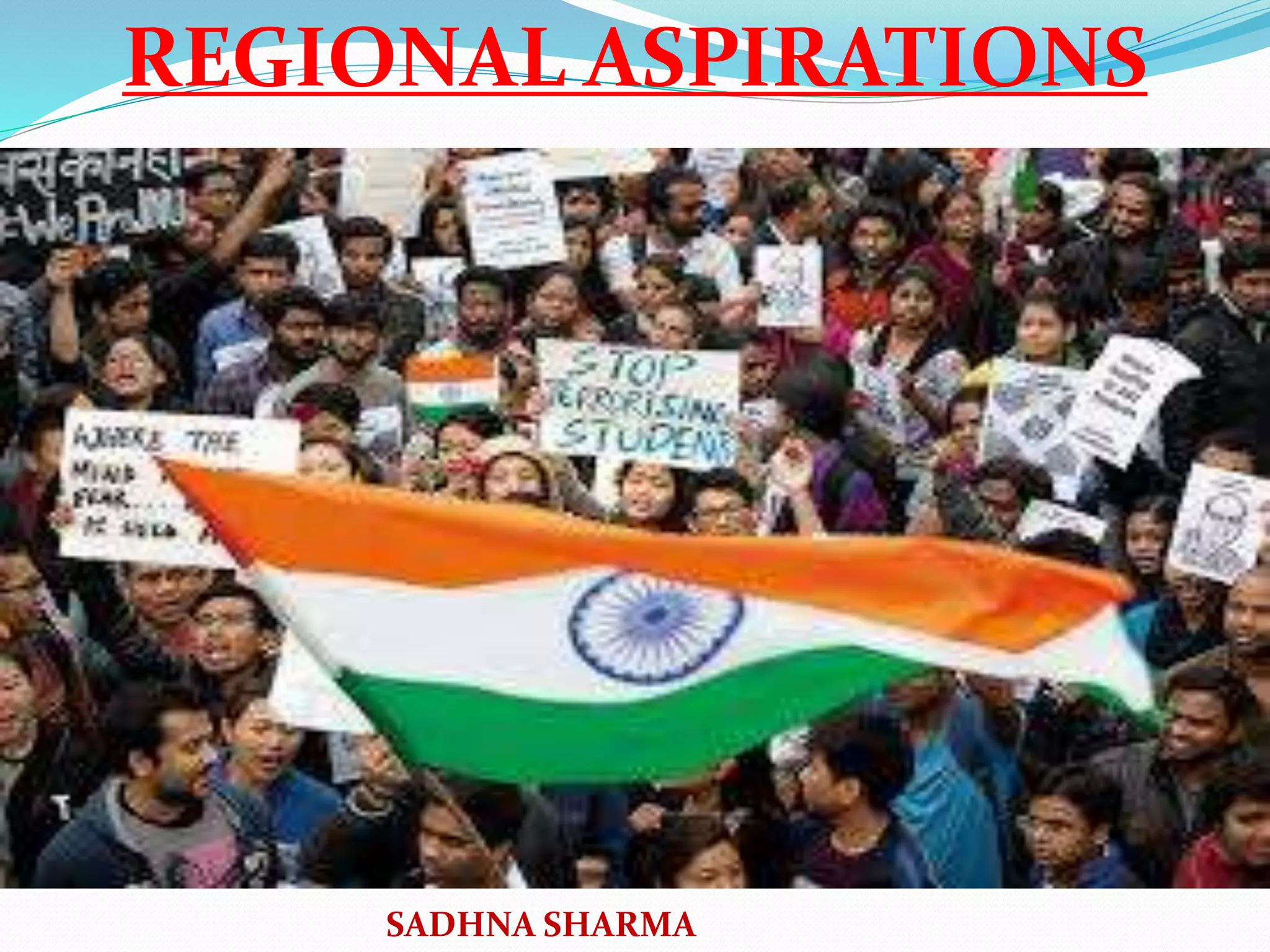 Regional Aspirations (Class XII) | PPTX