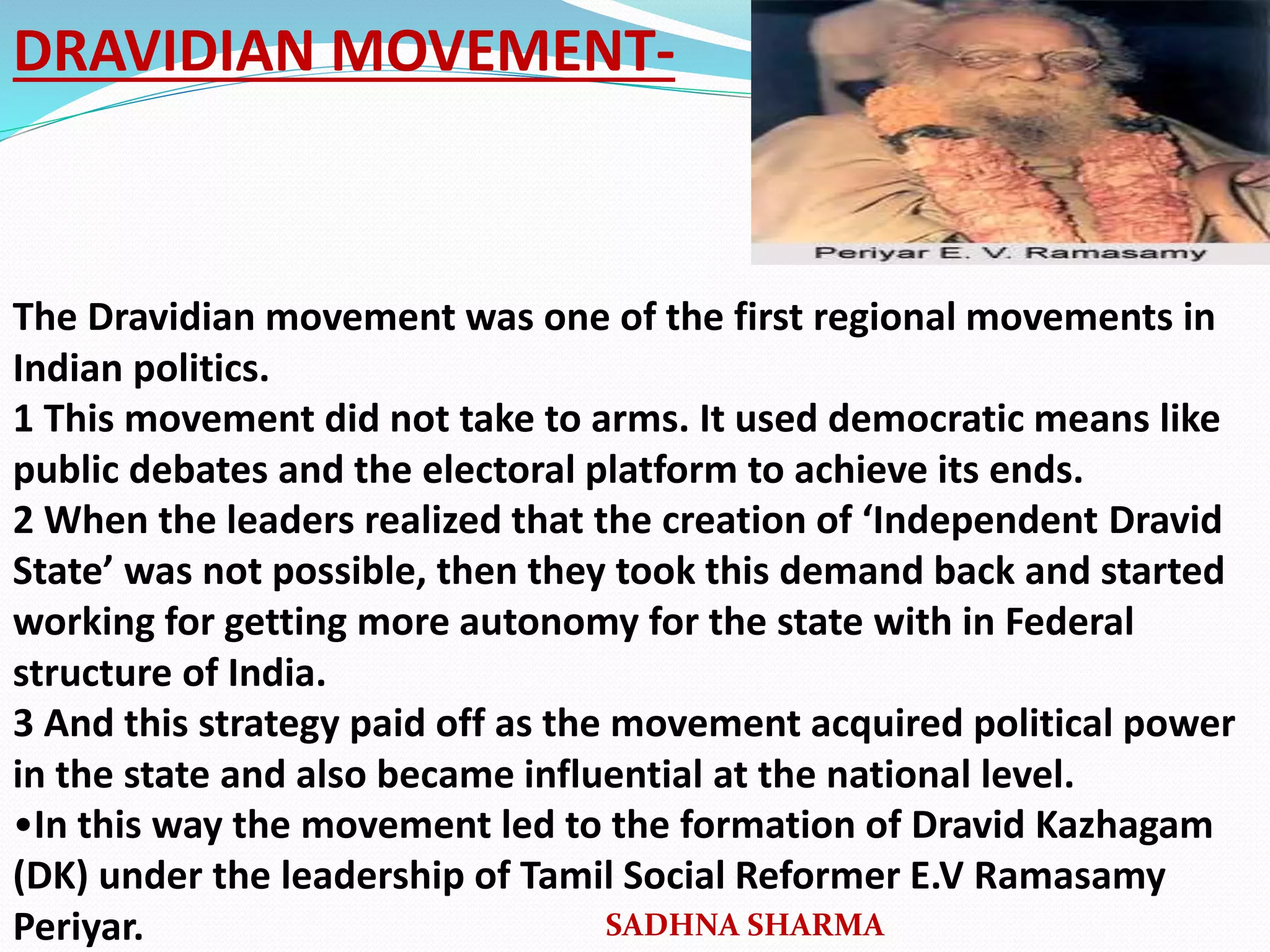 Regional Aspirations (Class XII) | PPTX