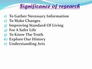 Ppt on research | PPTX