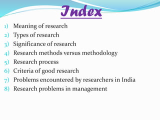 Ppt on research | PPTX