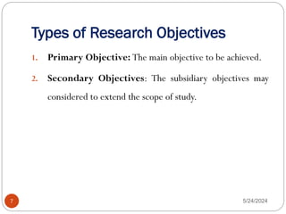 PPT on Research Objectives. for nursing students | PDF