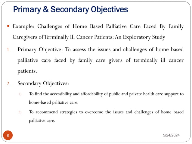 PPT on Research Objectives. for nursing students | PDF | Medical Health