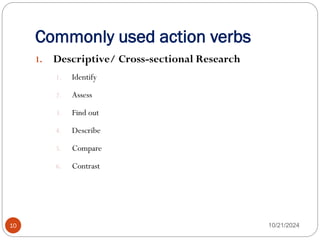 PPT on Research Objectives Dr Virendra Jain.pdf | Medical Health