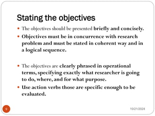 PPT on Research Objectives Dr Virendra Jain.pdf | Medical Health