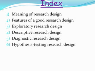 Ppt on research design | PPTX