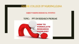 Ppt on research problem | PPTX