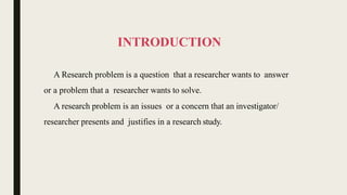 Ppt on research problem | PPTX