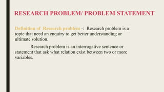 Ppt on research problem | PPTX