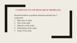 Ppt on research problem | PPTX
