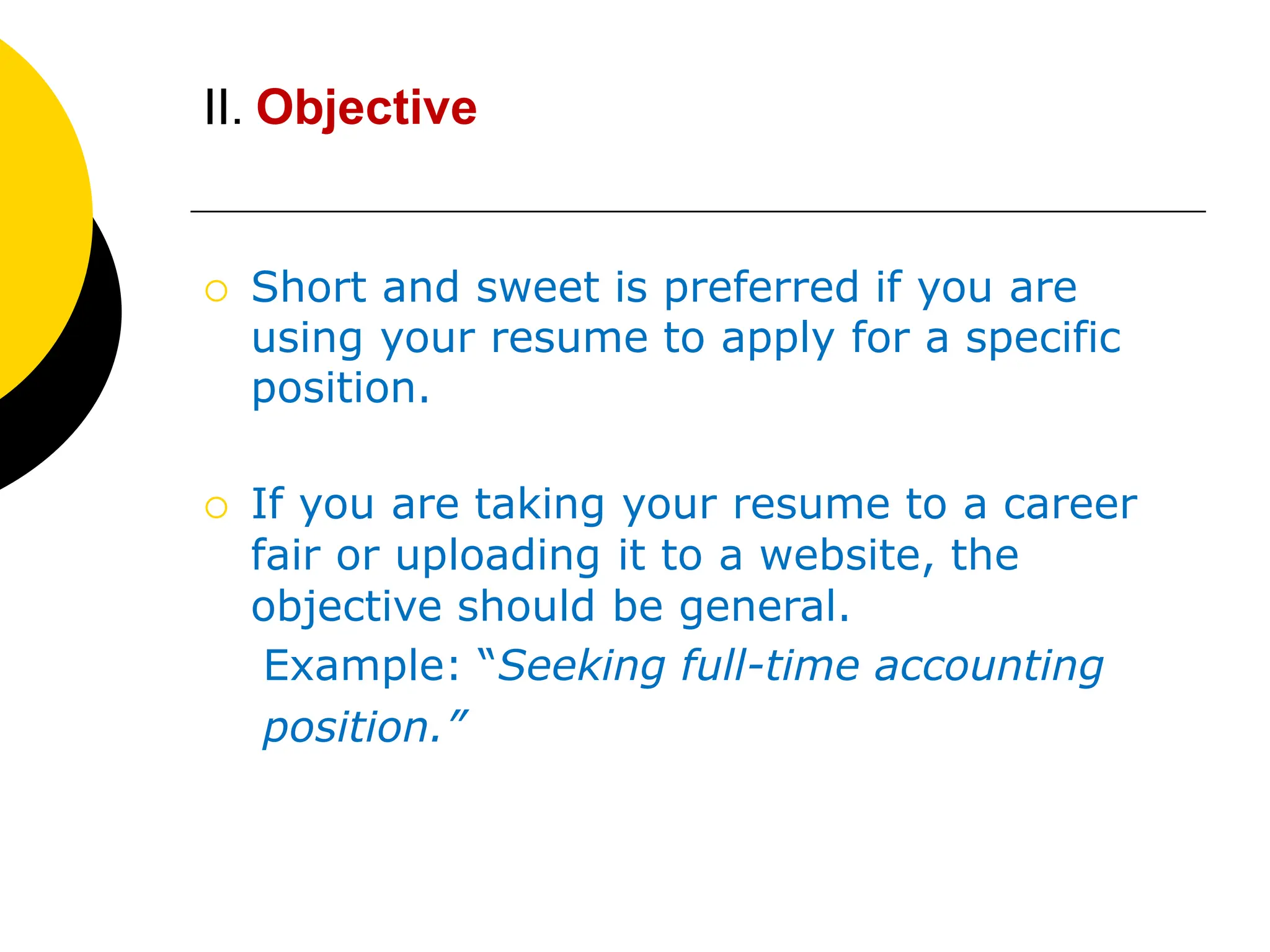 PPT on resumes writing tips -UG students | PPT