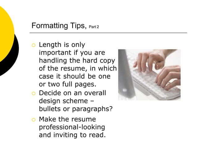 PPT on resumes writing tips -UG students | PPT