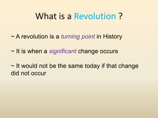 Powerpoint on revolution | PPTX