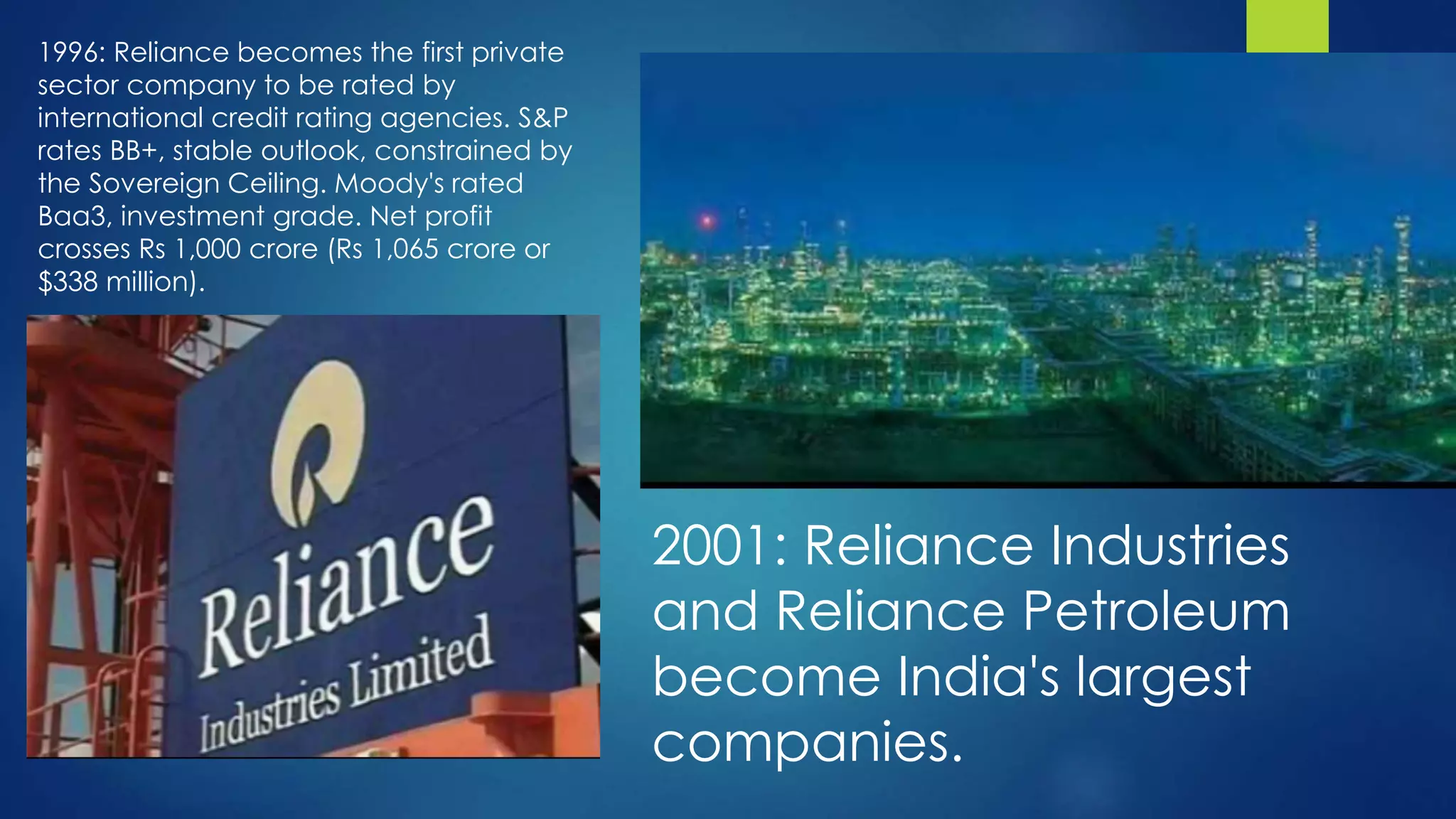 Power Point Presentation on reliance industries | PPTX