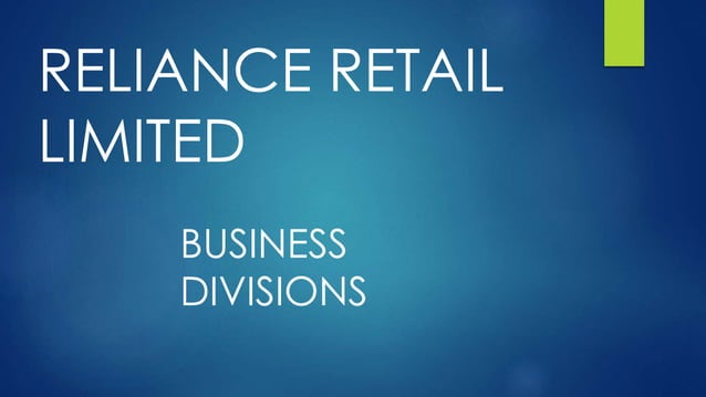 Power Point Presentation on reliance industries | PPTX