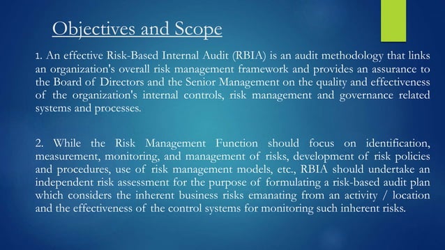 Ppt on risk based internal audit | PPTX | Business Accounting & Finance ...