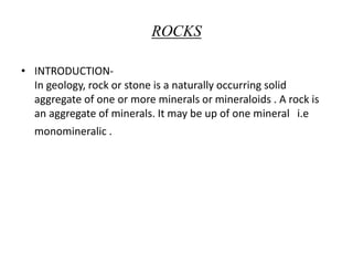 Ppt on rocks | PPTX