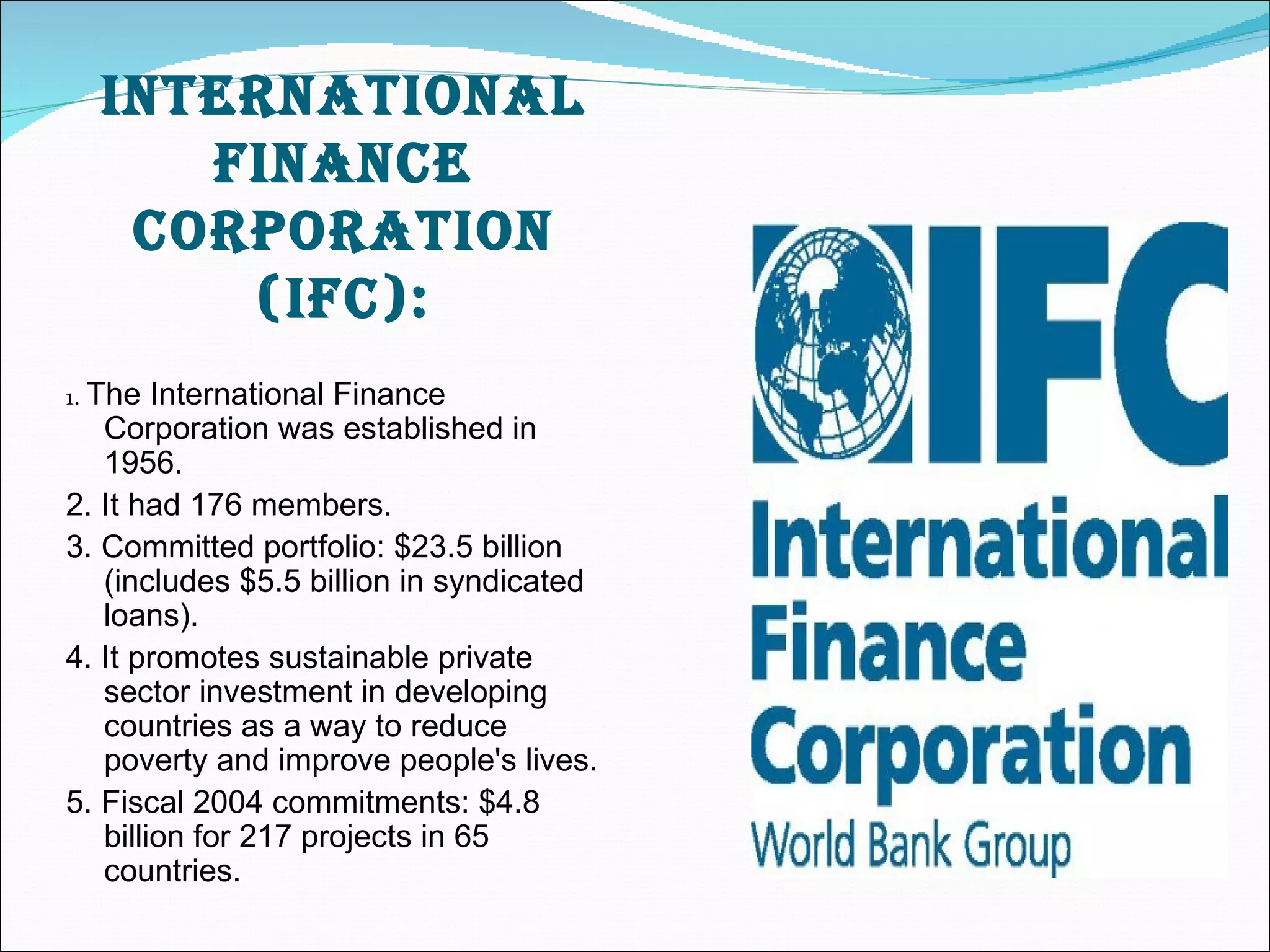 Ppt on role of international financial institutions | PPT