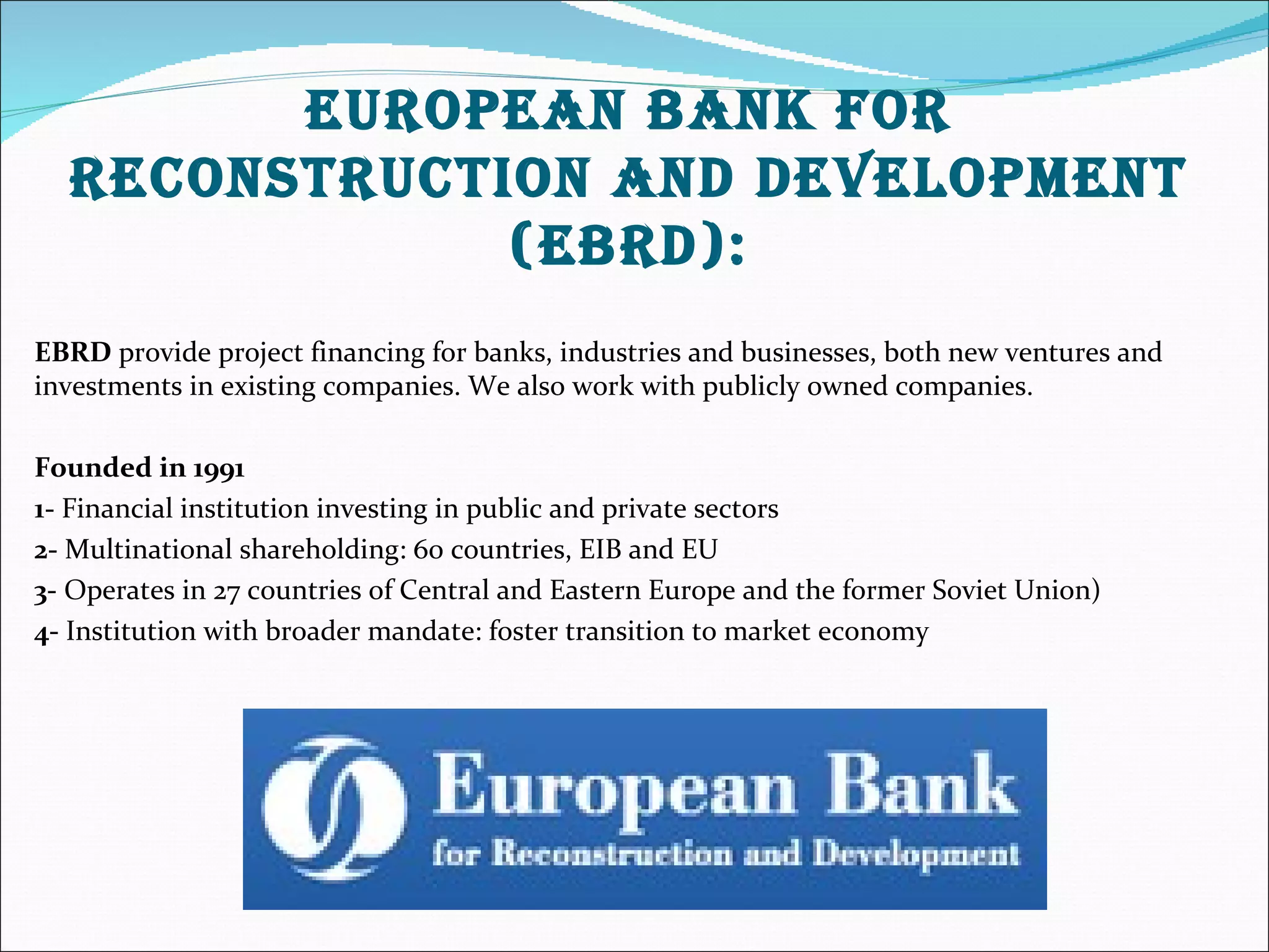 Ppt on role of international financial institutions | PPT