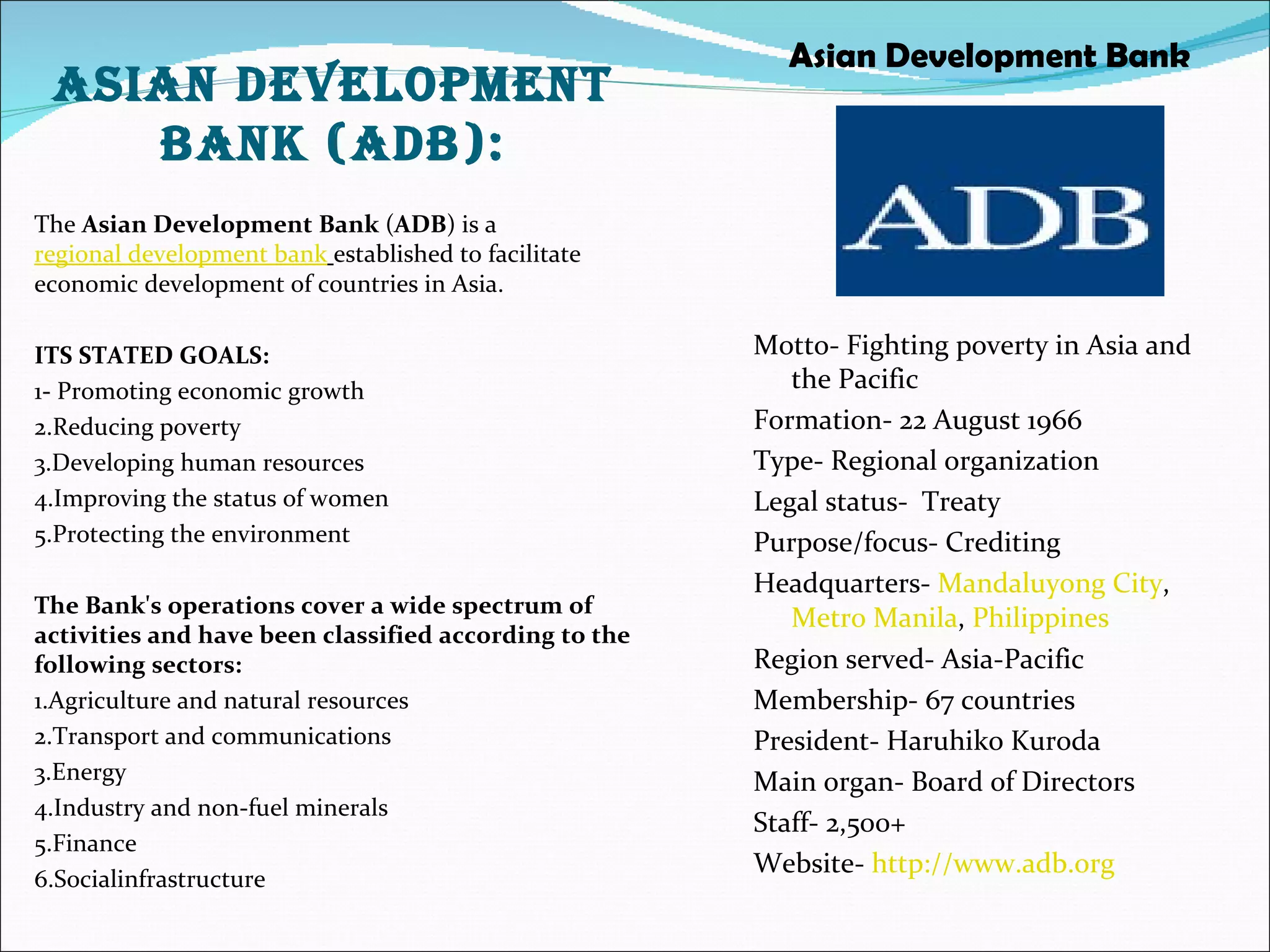 Ppt on role of international financial institutions | PPT