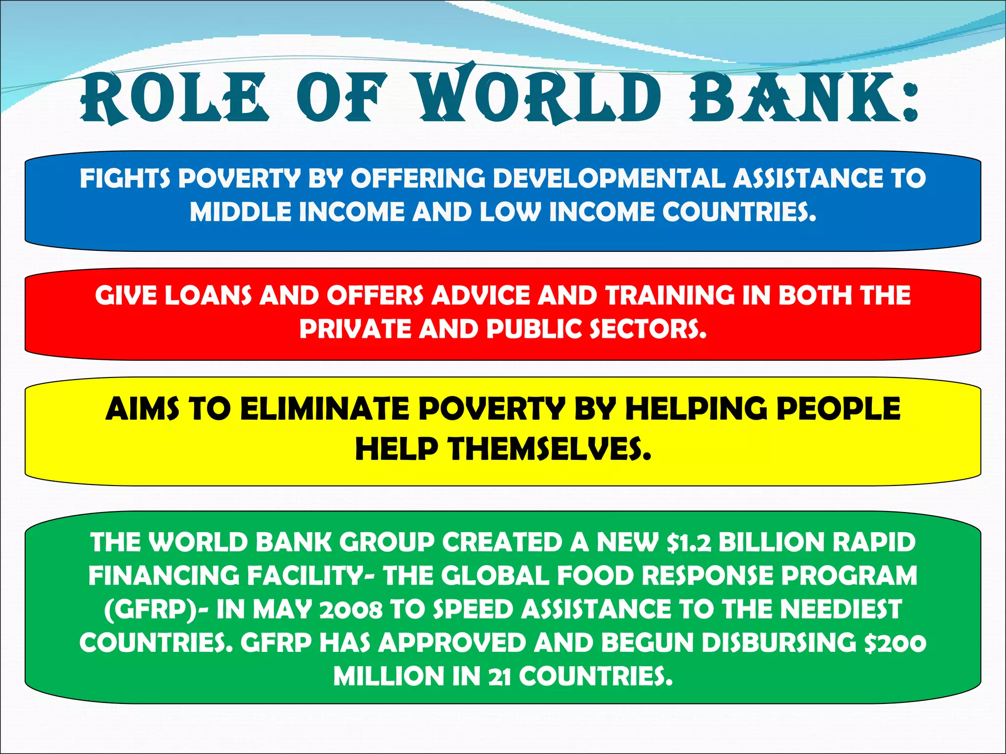 Ppt on role of international financial institutions | PPT