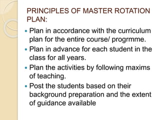 POWER POINT PRESENTATION ON ROTATION PLAN | PPTX