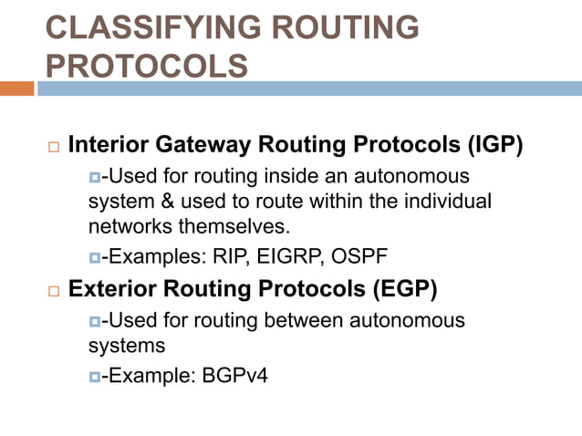 Dynamic routing protocols (CCNA) | PPTX
