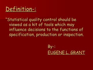 Ppt On S.Q.C. | PPT