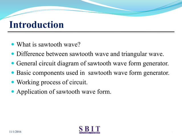 Ppt on sawtooth wave form generator | PPTX | Digital Audio | Computer ...