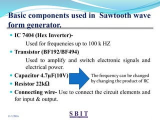 Ppt on sawtooth wave form generator | PPTX