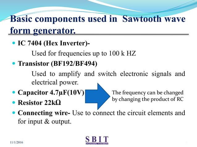 Ppt on sawtooth wave form generator | PPTX | Digital Audio | Computer Software and Applications