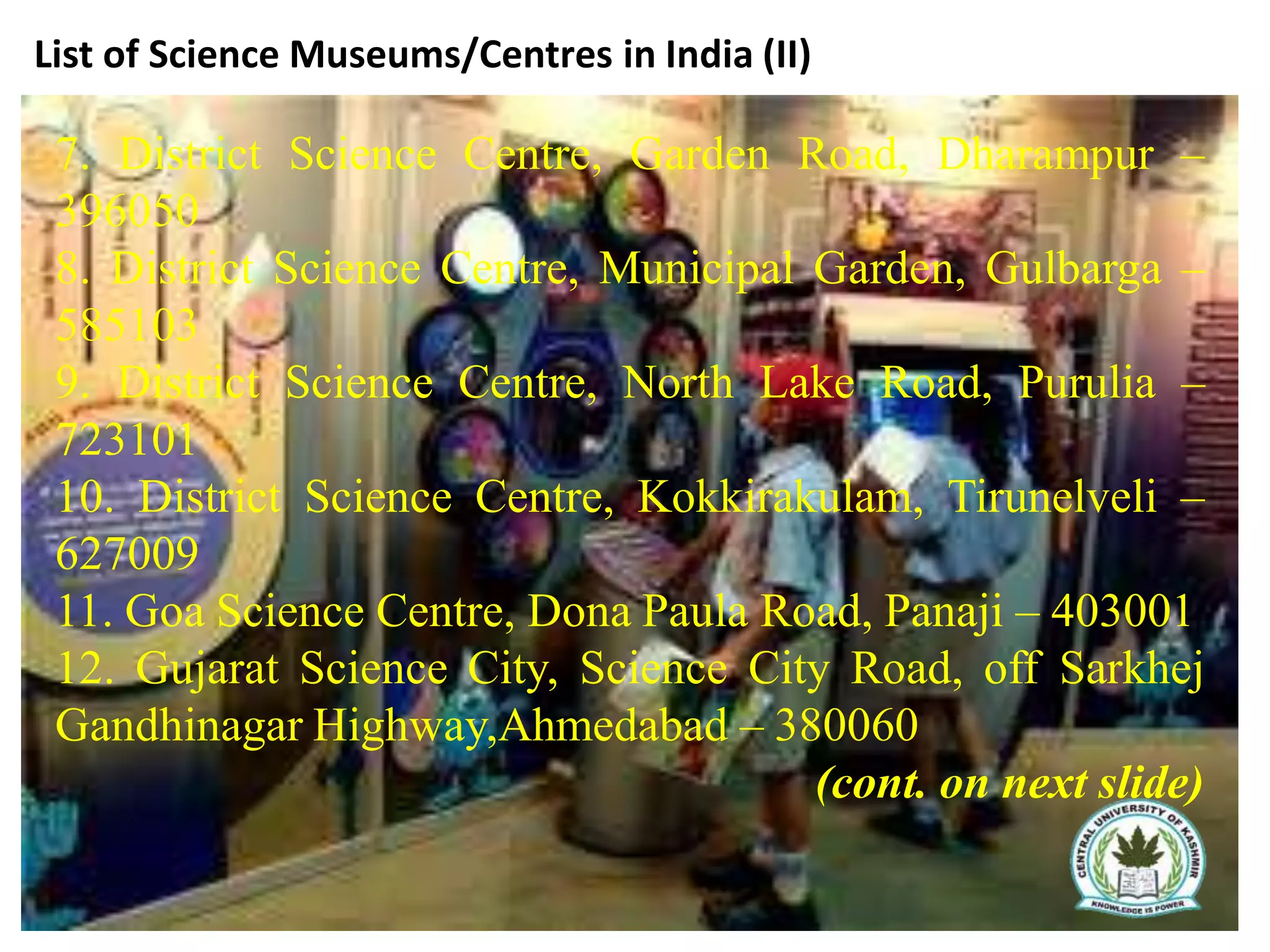 Role of Science Museum/Centre in Science Teaching/Learning | PDF