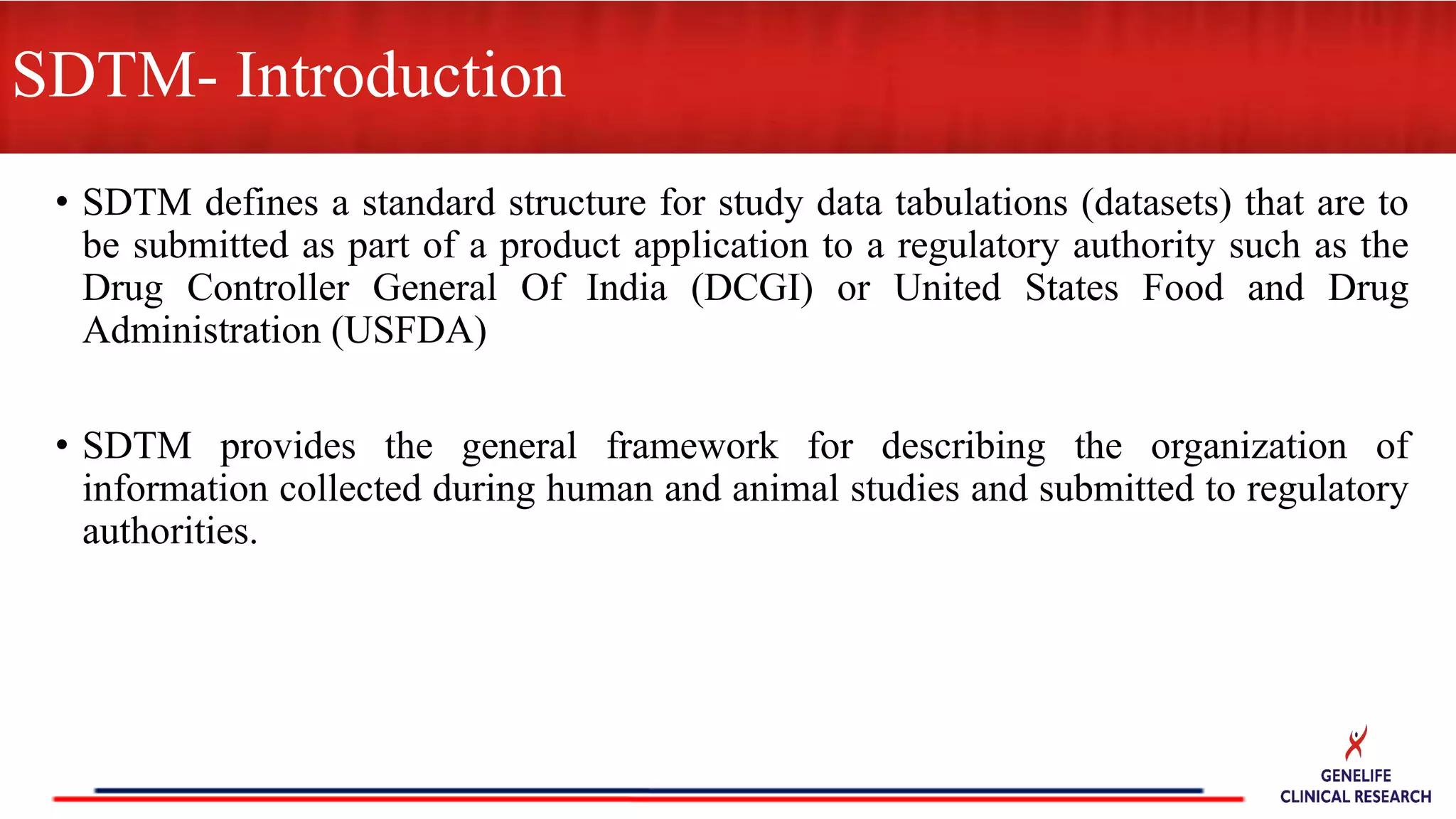 Presentation on CDISC- SDTM guidelines. | PPTX