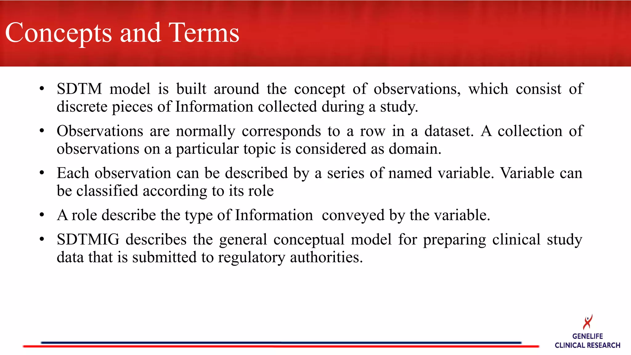 Presentation on CDISC- SDTM guidelines. | PPTX