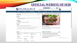 Ppt on sebi, presentation on SECURITIES AND EXCHANGE BOARD OF INDIA | PPTX