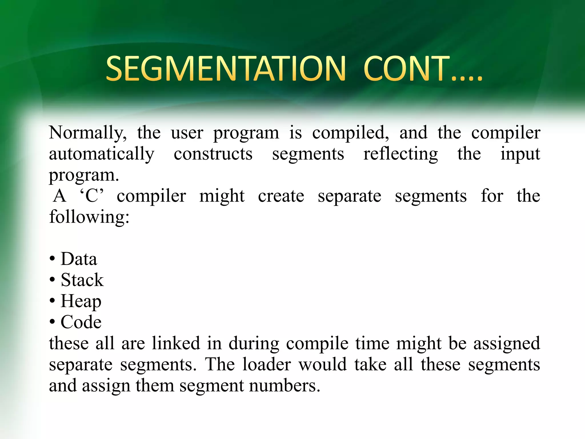 ppt on Segmentation in operationg system | PPTX